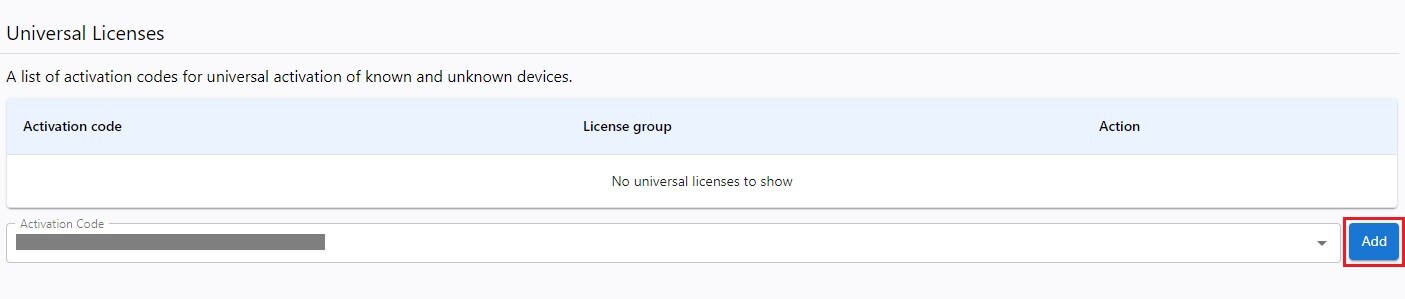 How to create a Universal License