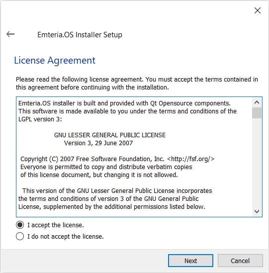 How to install the emteria.OS installer on Windows