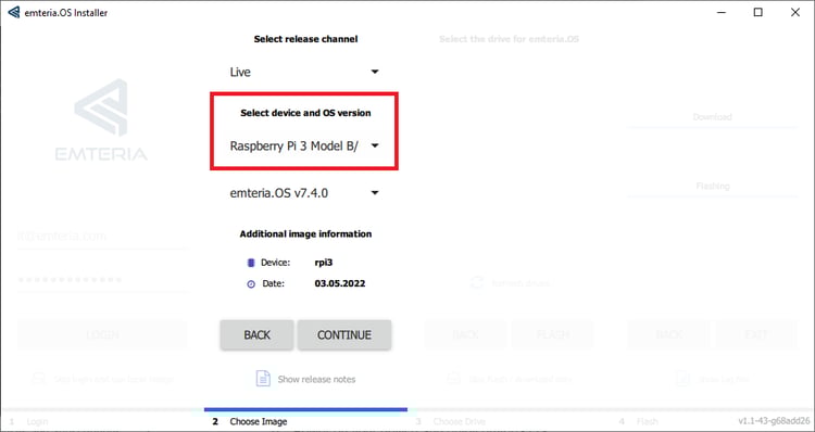 How to install emteria.OS on Raspberry Pi 3B/B+ (RPi3)