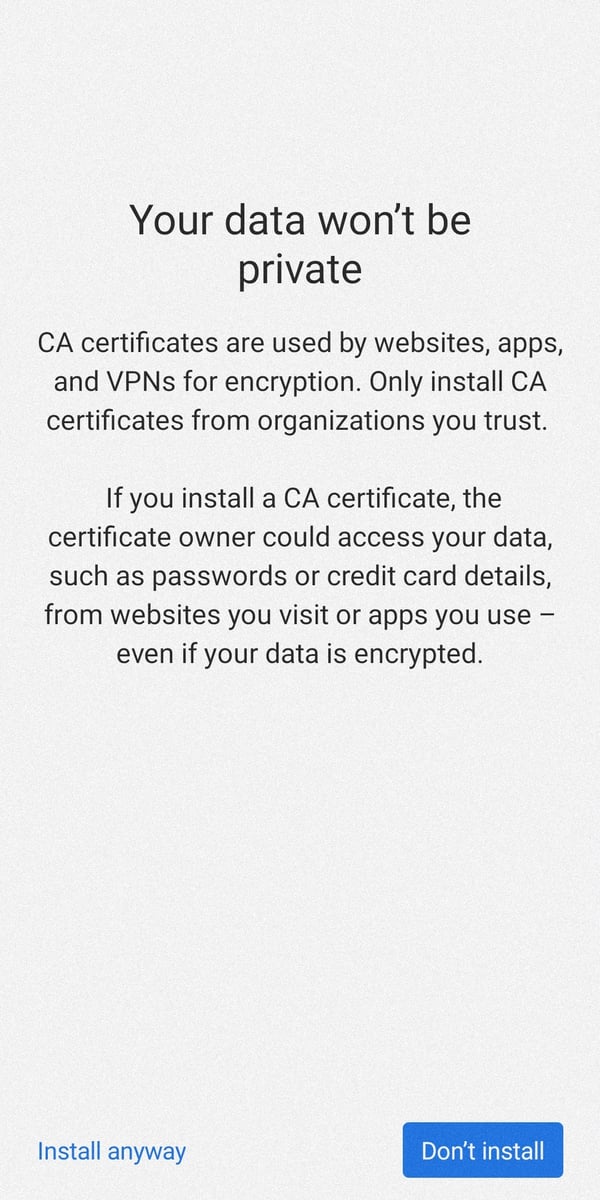 Install root certificates on Android: Step up your device security