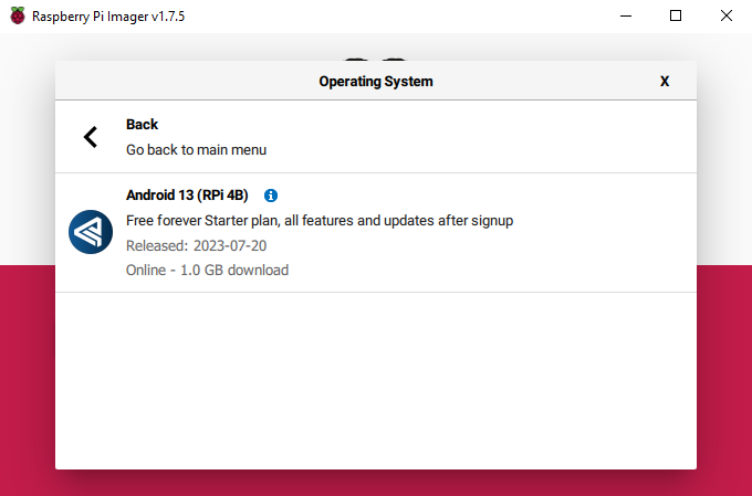 Free Android 13 OS now available in Raspberry Pi Imager