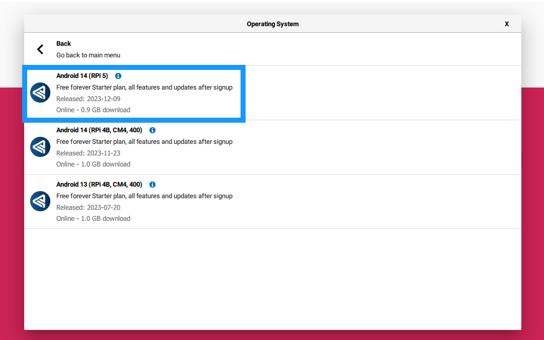 How to install Android OS on Raspberry Pi 5 (RPi5) with Raspberry Pi Imager